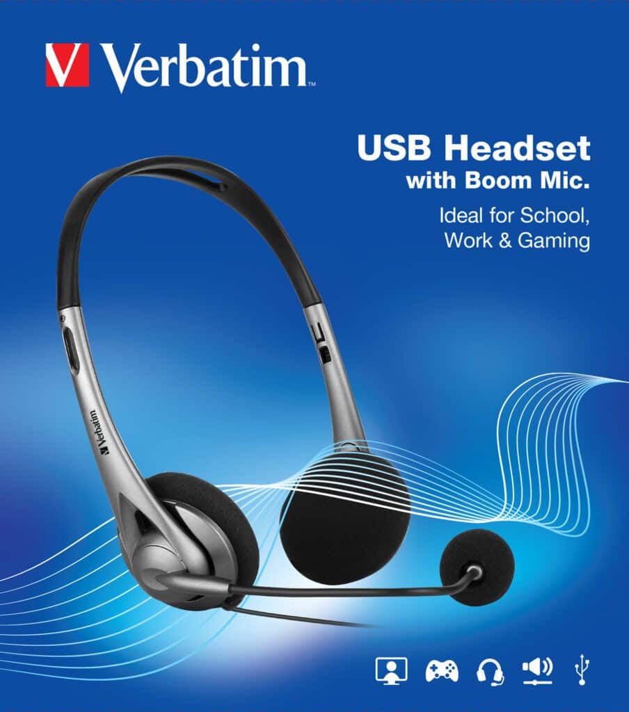 USB Headset with Boom Mic | Verbatim