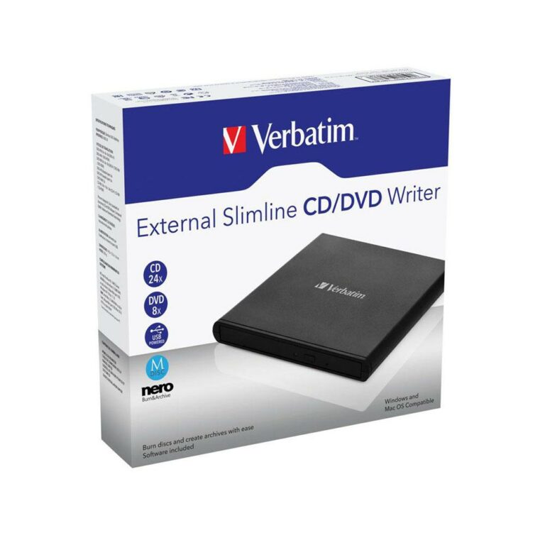 External Slimline Mobile CD/DVD Writer | Verbatim