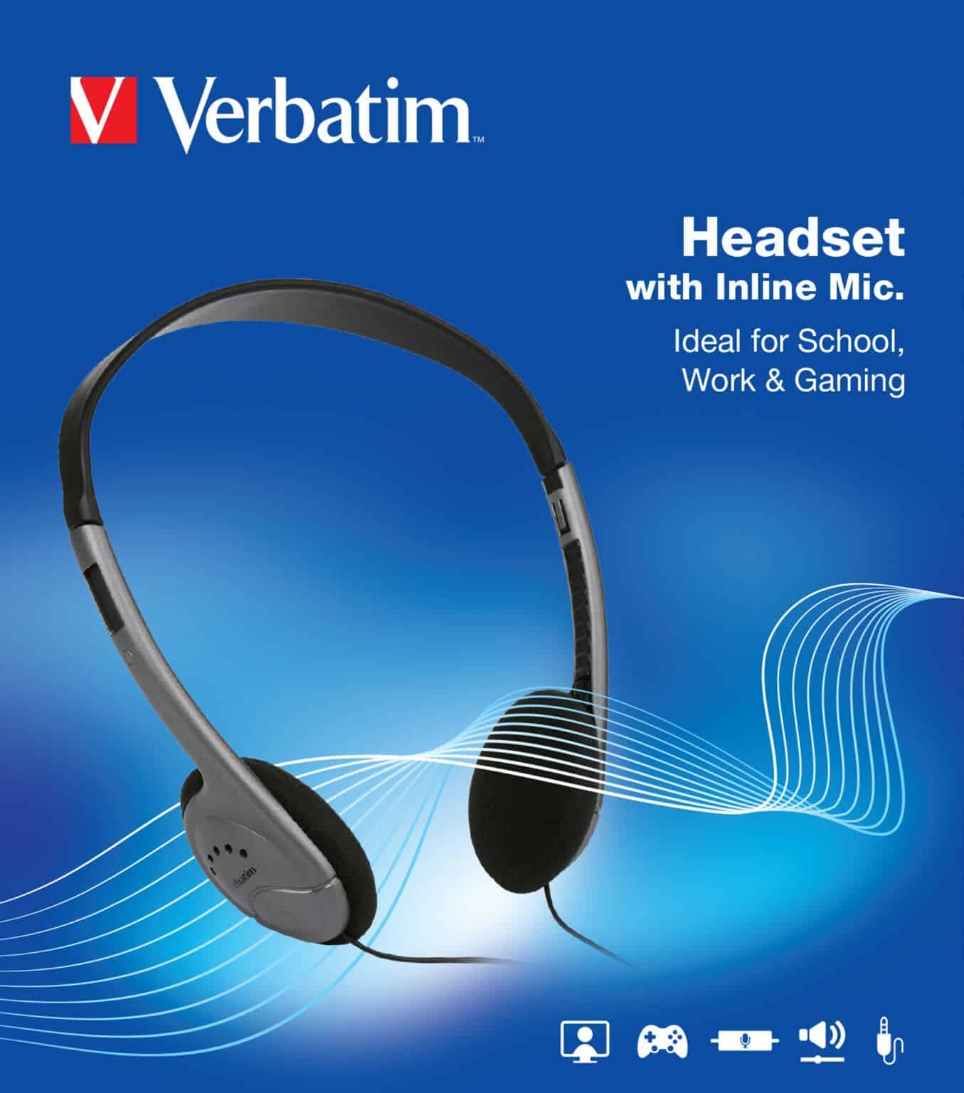 Inline Mic Headset – Lightweight Audio for Everyday Use | Verbatim