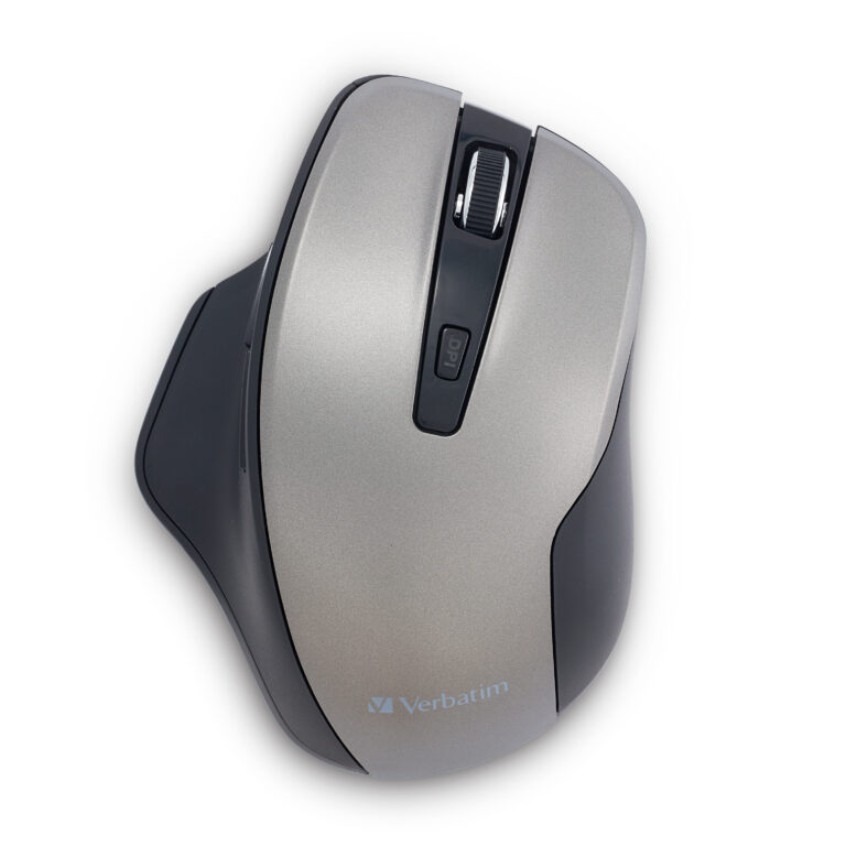 Silent Ergonomic Wireless Mouse – Blue LED | Verbatim