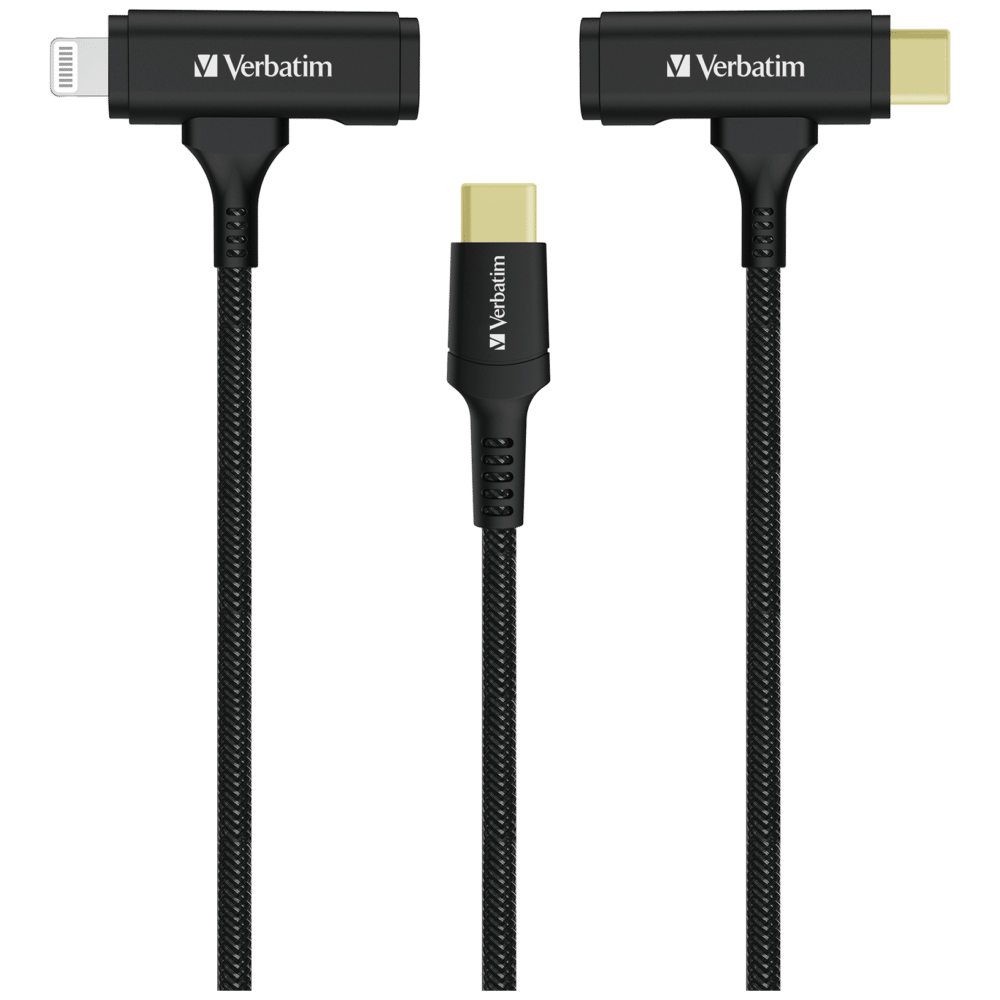 USB-C & Lightning Cable 60W – Dual Fast Charging | Verbatim
